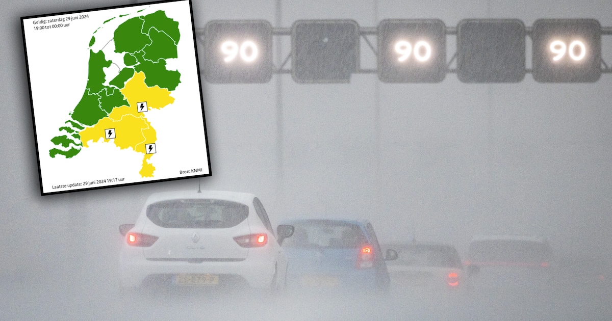 KNMI geeft code geel voor Gelderland: zware buien en plaatselijk ...