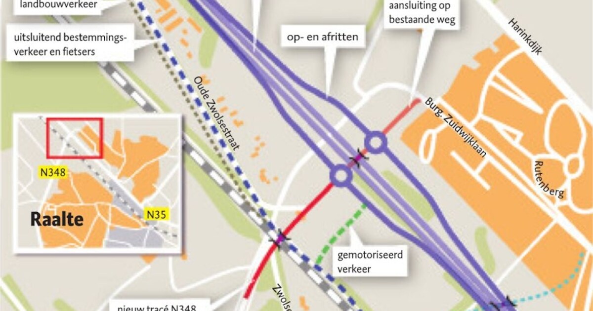 Aangepast ontwerp knooppunt Raalte N35/N348 | Raalte | destentor.nl