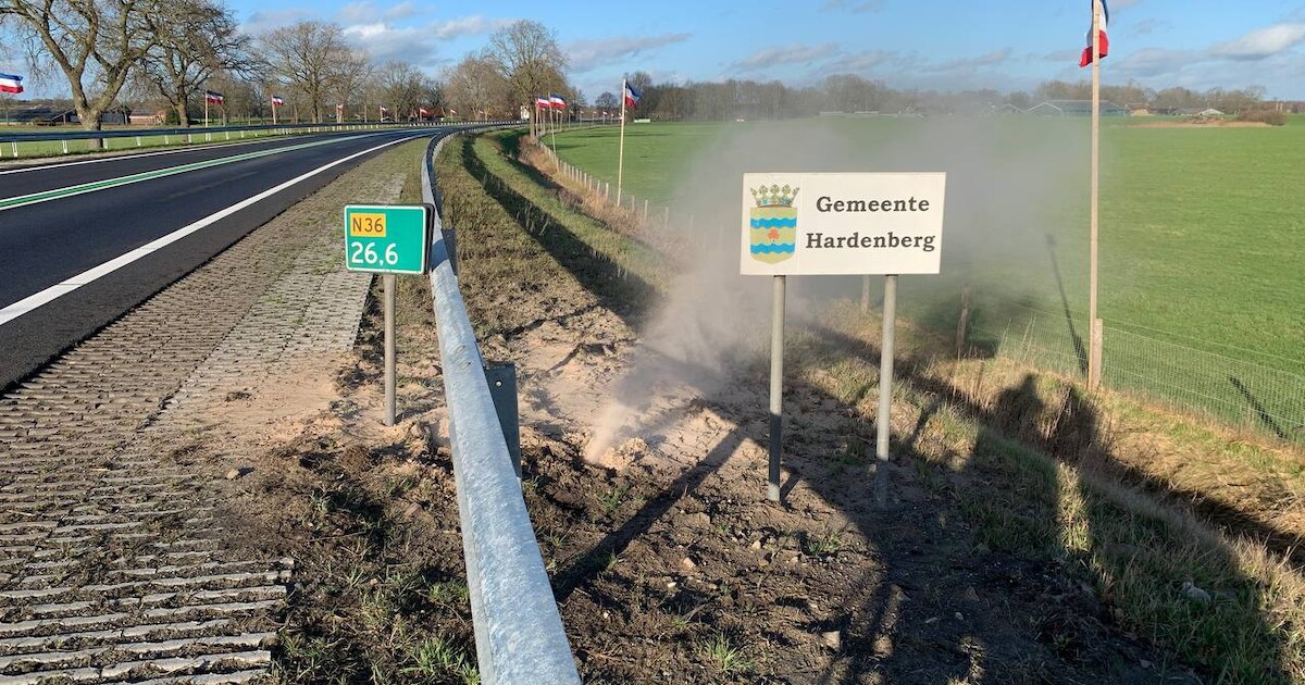 Gaslek naast N36 bij Mariënberg opgelost, weg weer open | Hardenberg ...