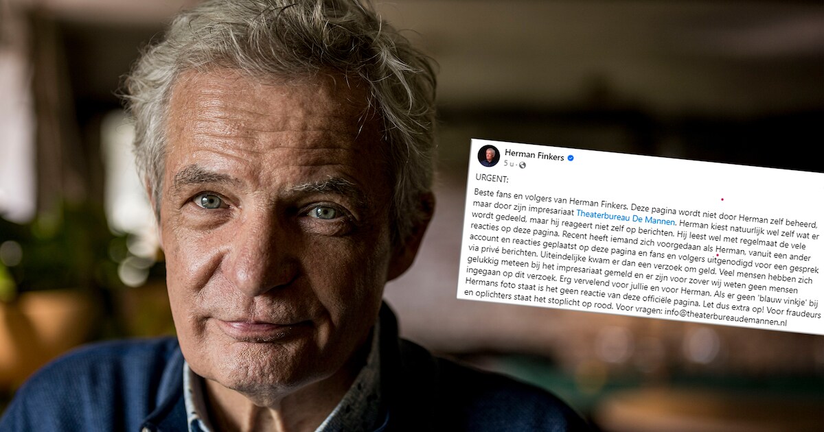 Oplichter doet zich voor als cabaretier Herman Finkers: ‘List en bedrog ...