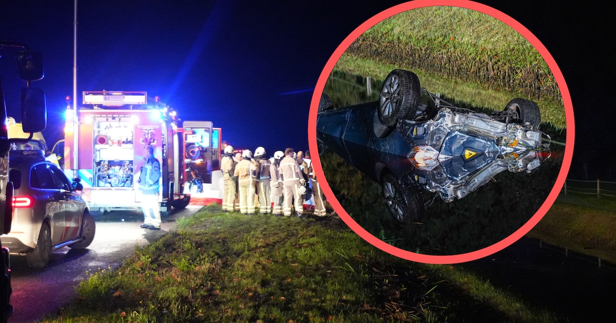 Dodelijk ongeluk op A28: auto belandt op de kop in de sloot, man (76 ...