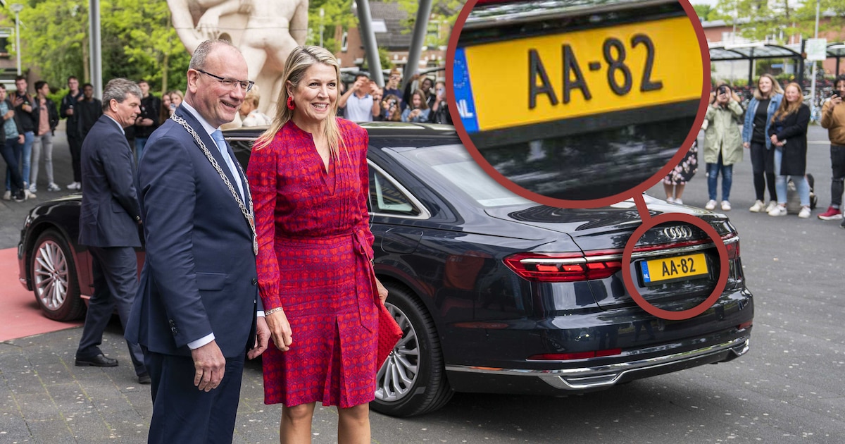 Die auto van Máxima in Apeldoorn, waarom heeft-ie zo'n apart kenteken ...
