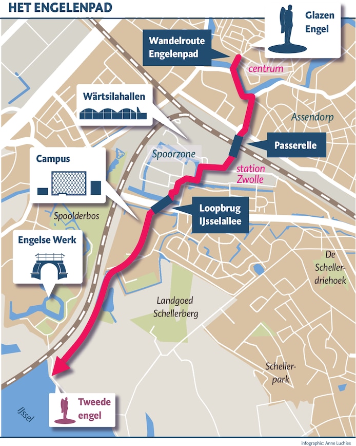 Kunstwerk bij Windesheim én op de loopbrug over station Zwolle ...