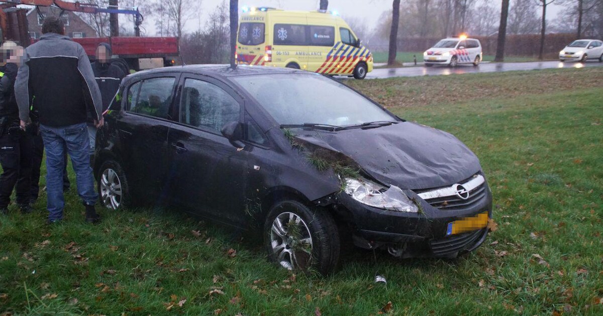 Bestuurster verliest macht over het stuur en belandt in weiland | Achterhoek | destentor.nl