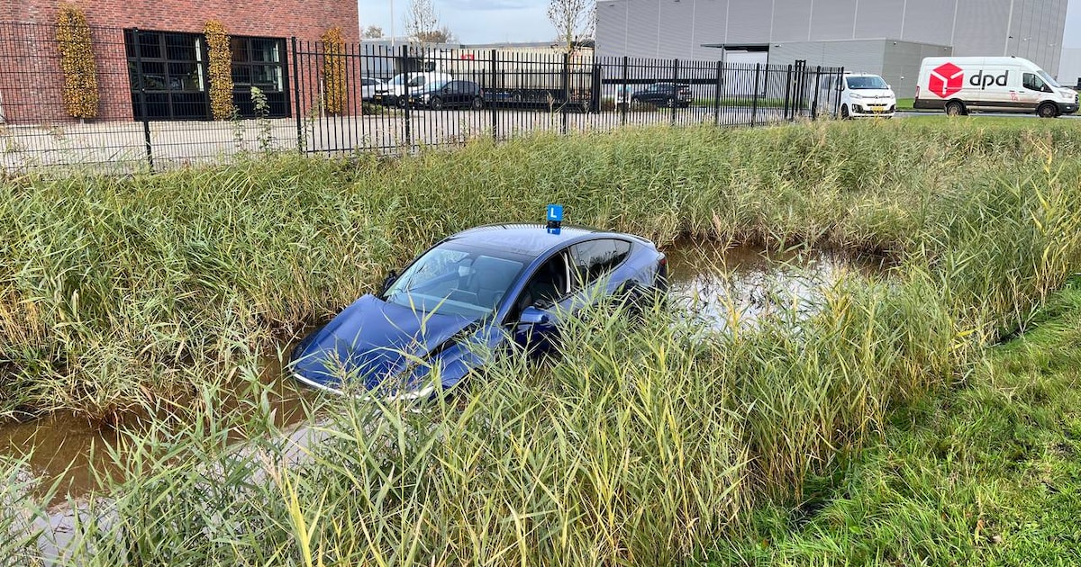 Lesauto belandt in de sloot: ‘Het was net haar eerste les’ | Regio | De ...