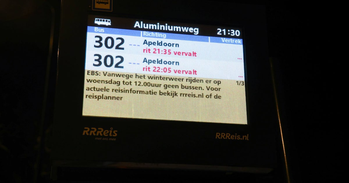 Woensdagochtend opnieuw (bijna) geen bussen in de regio: ‘Situatie ...