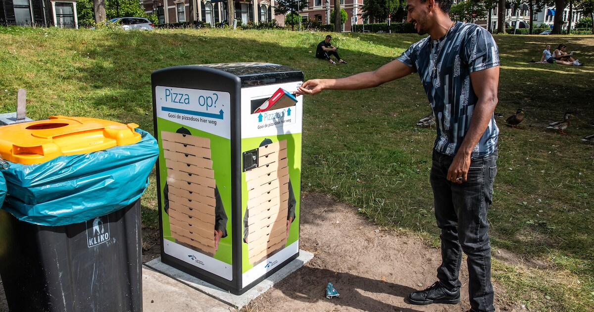 Pizzadozen passen niet in de prullenbak, maar in Deventer hebben ze de ...