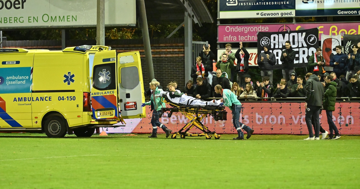 Bekeravond in Hardenberg ontsierd door zware blessure, speler met ...