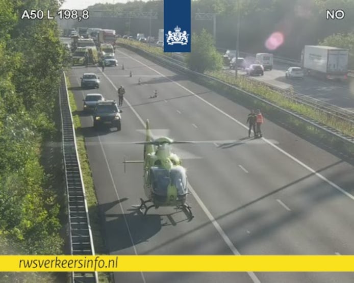 Traumahelikopter geland op A50: omleiding voor verkeer ingesteld | 112 ...