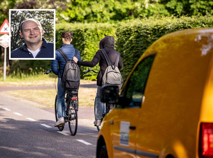 Op deze weg lopen hun kinderen elke dag gevaar: ouders uit Reutum willen fietspad | Almelo ...