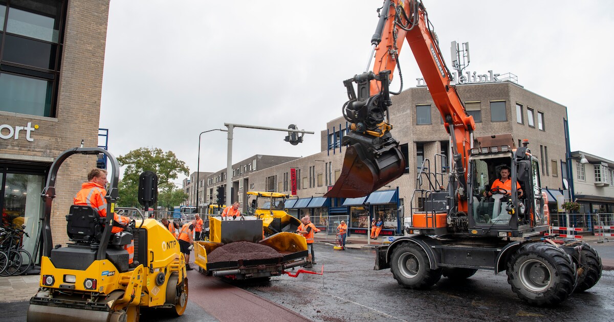 Eerst te heet, toen te nat: ondanks weersproblemen gaat drukke verkeersader in Apeldoorn weer ...