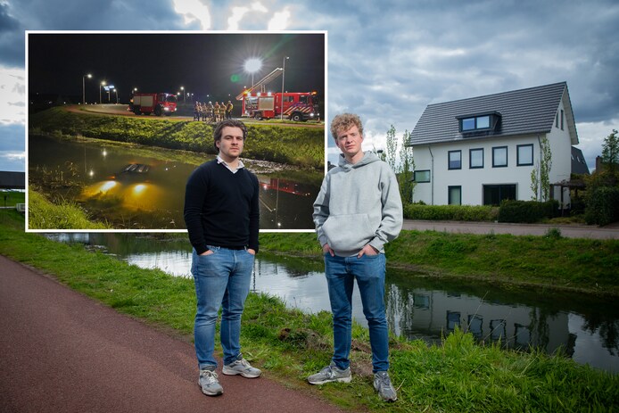 Thijs (21) redt in zijn onderbroek vrouw uit auto: ‘Wel mooie actie ...
