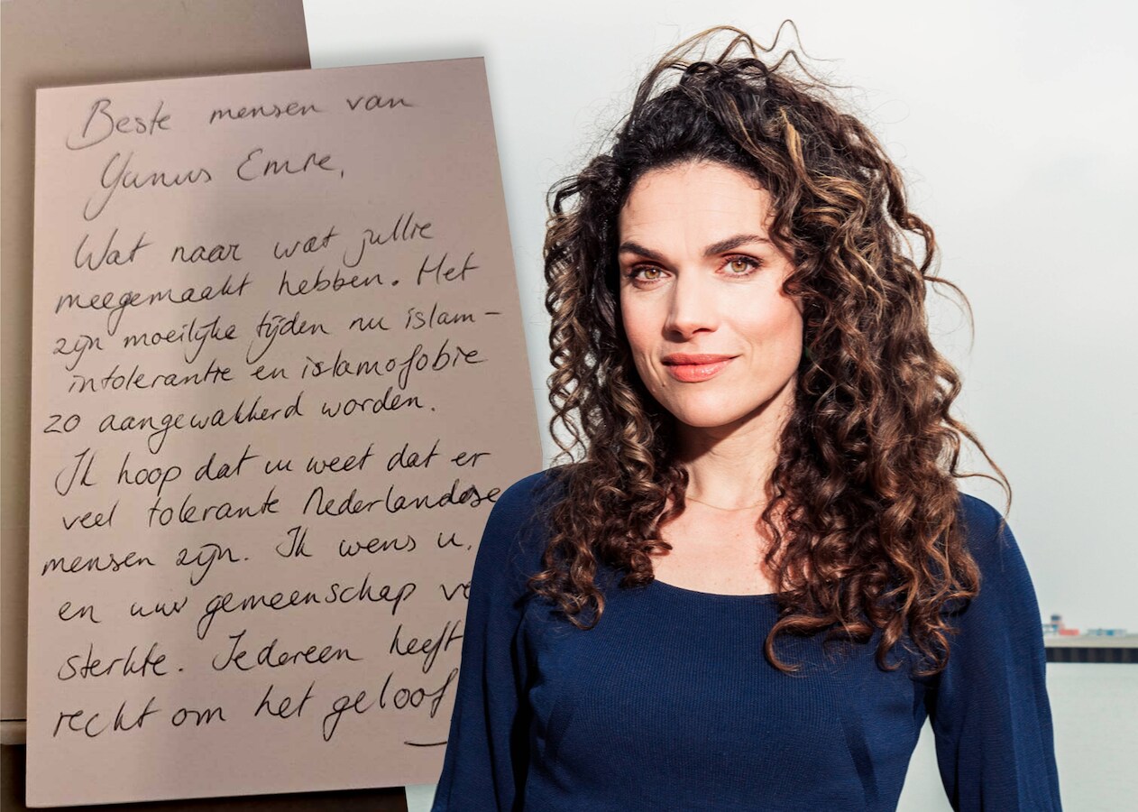 Actrice Anna Drijver stuurt kaart naar bedreigde moskee in Emmeloord ...