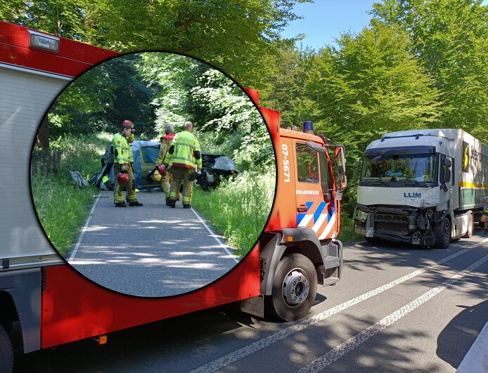 Automobilist komt om het leven bij botsing met vrachtwagen op N335 bij ...