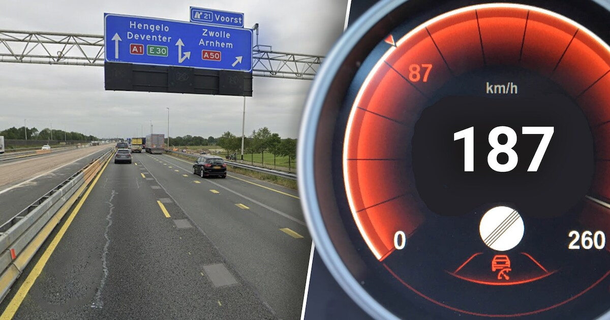 Hardrijder scheurt onopvallende motoragent voorbij op A1 en levert ...