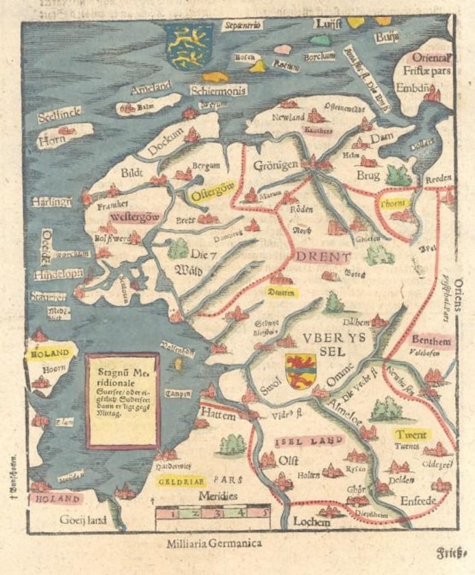 Campen ligt ineens in het water op nieuwe oude kaarten in Schatkamer ...