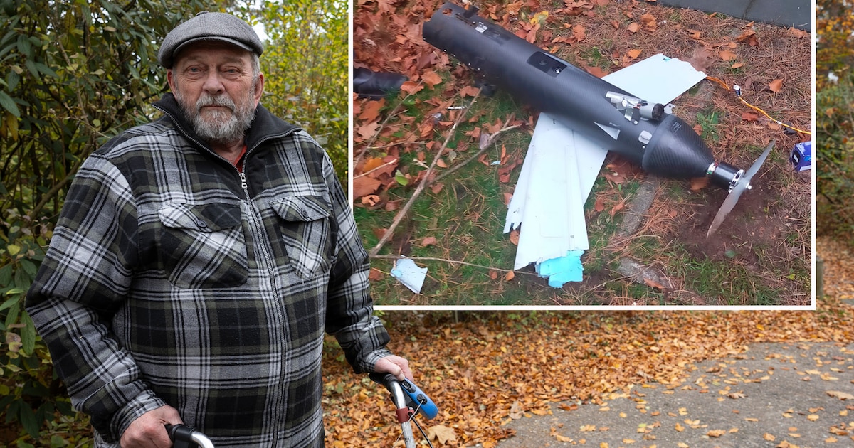 Derk (75) ziet drone neerstorten in Oldebroek: ‘Die zal wel van ...