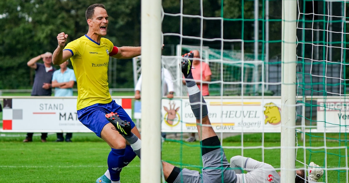 Aanvoerder Dirk Muis is ook zonder lange aanloop succesvol met ...