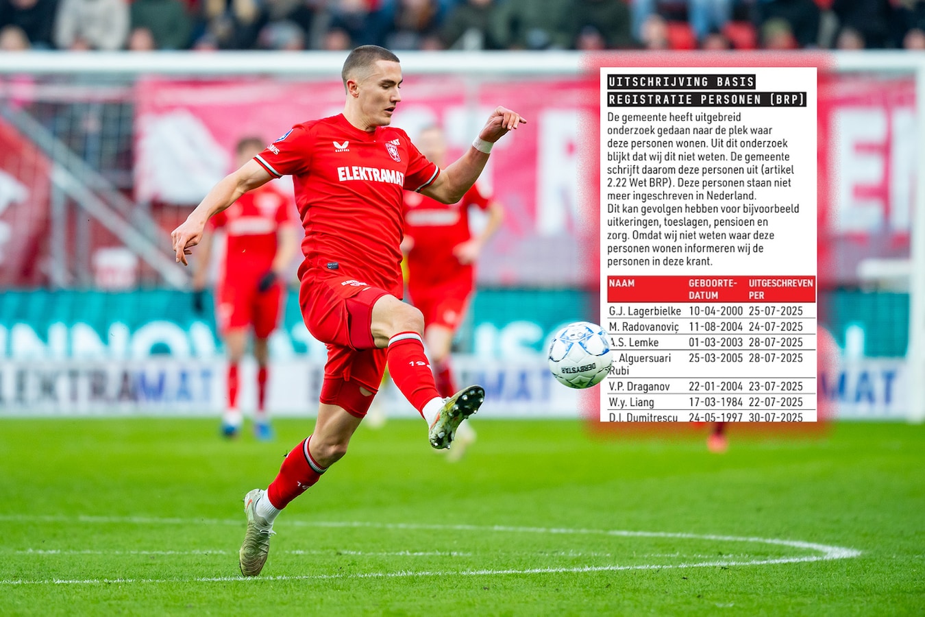 Gemeente zoekt ‘spoorloze’ voetballer van FC Twente, maar die speelt ...