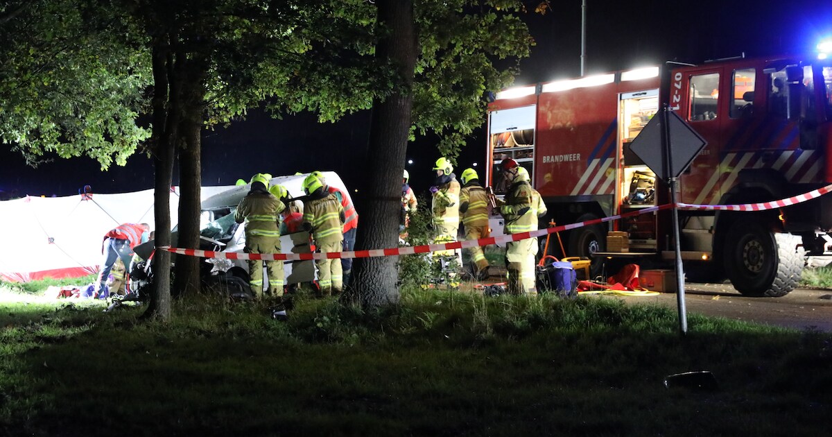 Dode en zwaargewonde bij ernstig ongeluk Harskamp; bestelbus botst tegen boom | Binnenland ...