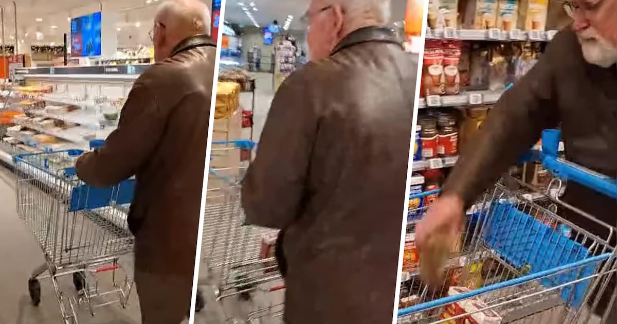 Man wint één minuut gratis winkelen, maar pakt pas na 28 seconden zijn ...