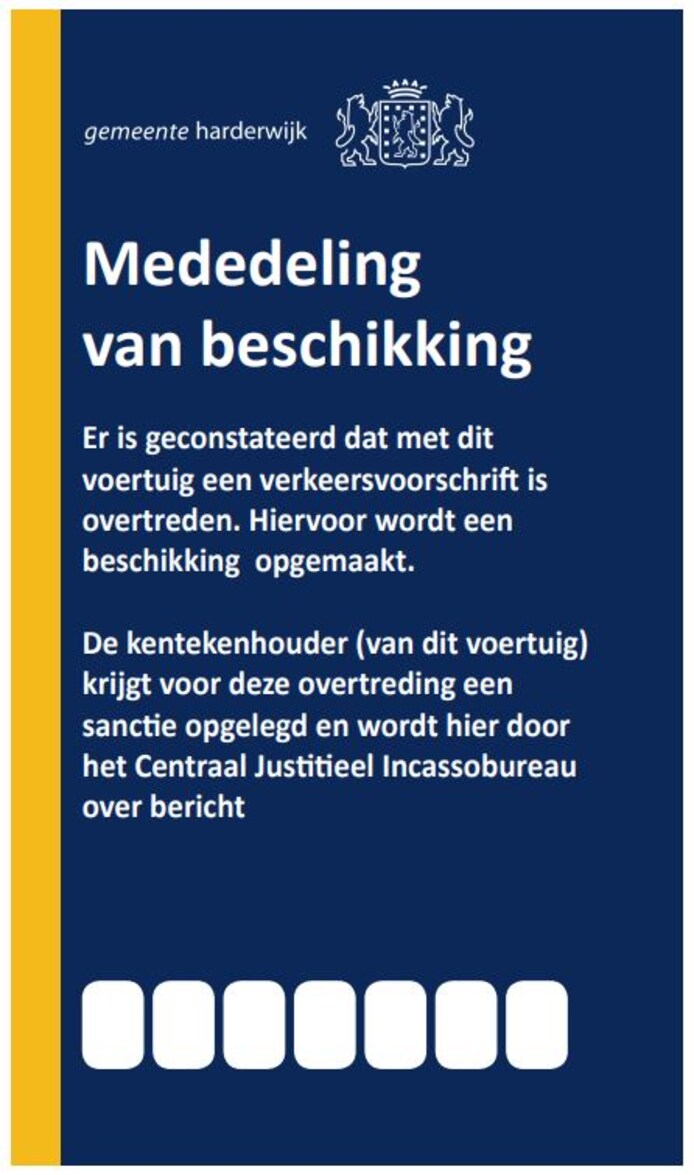 Geen parkeerbon meer onder de ruitenwisser in Harderwijk, maar ...