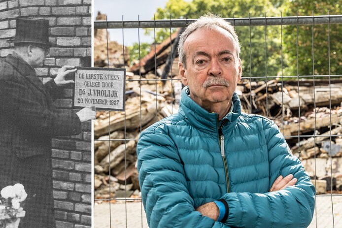 Zoon (75) van dominee die eerste steen legde neemt afscheid bij ruïne ...